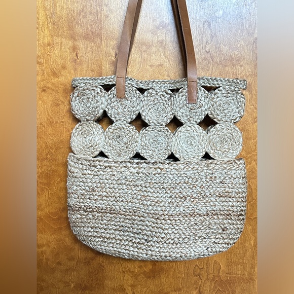 Magid | Bags | Magid Natural Woven Circle Market Tote Bag For Beach ...
